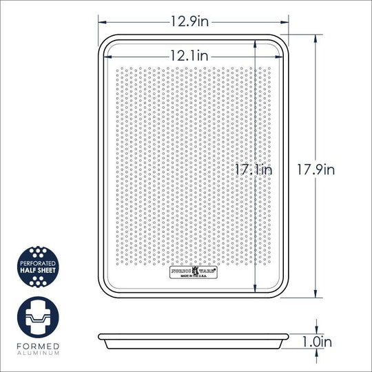 Perforated Half Sheet Pan – Honeycomb Kitchen Shop